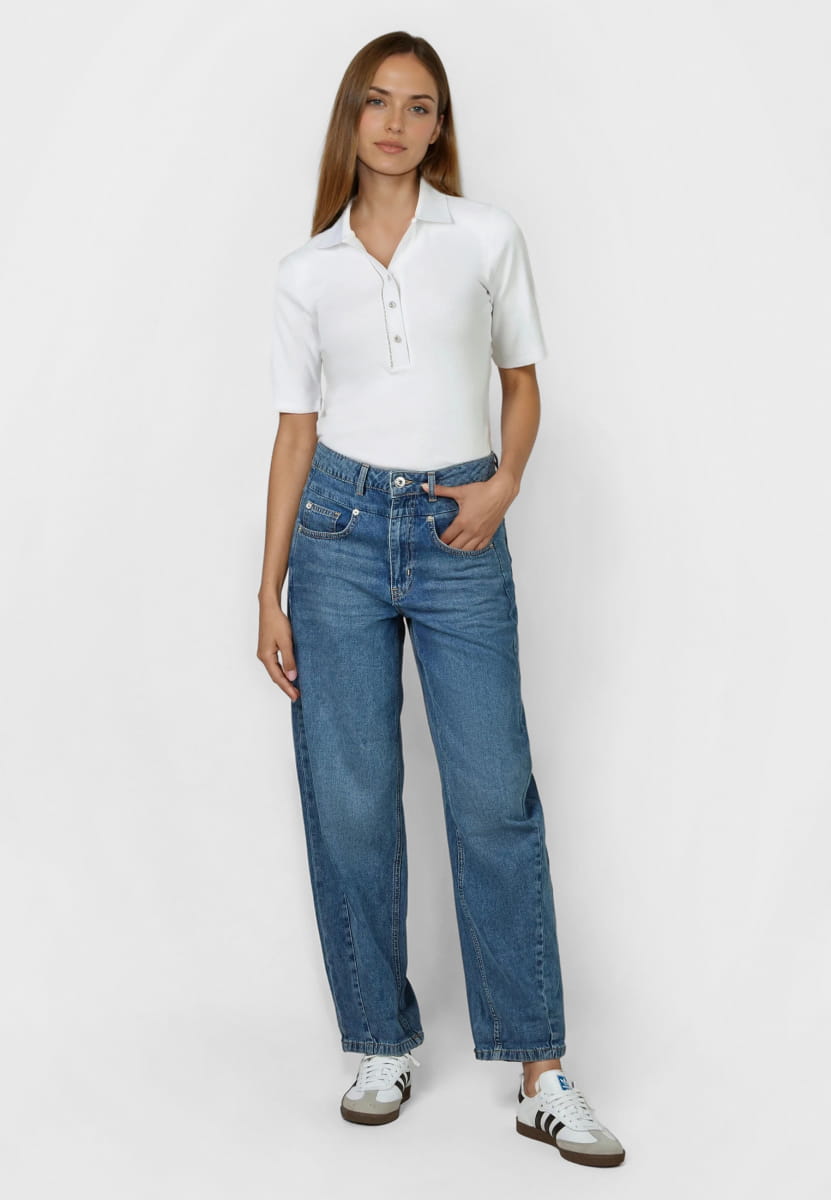 Barrel Fit Blue Jeans | MARC AUREL